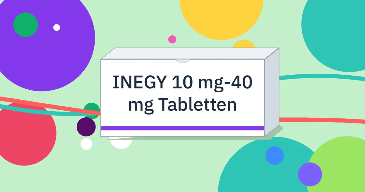 Symbolbild: Packung mit der Aufschrift INEGY 10 mg-40 mg Tabletten (PZN 18679920) – Verfügbarkeit und Bezug in Apotheken in Frankfurt am Main
