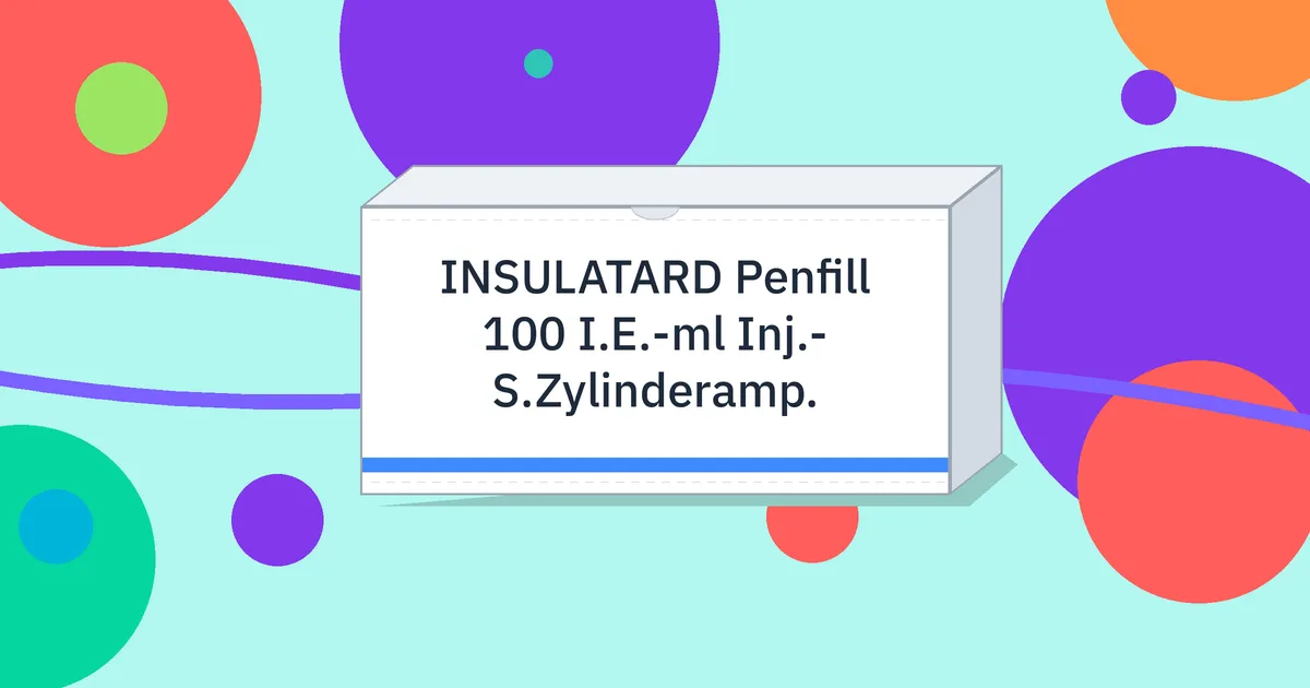 Symbolbild: Packung mit der Aufschrift INSULATARD Penfill 100 I.E.-ml Inj.-S.Zylinderamp. (PZN 01825493) – Verfügbarkeit und Bezug in Apotheken in Frankfurt am Main