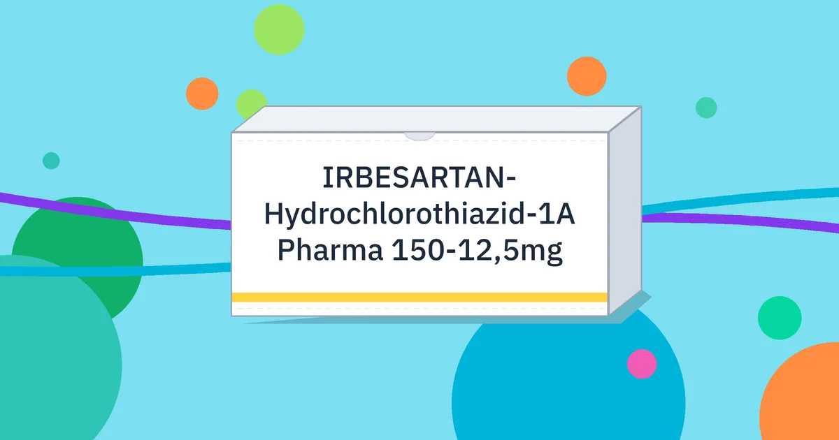 Symbolbild: Packung mit der Aufschrift IRBESARTAN-Hydrochlorothiazid-1A Pharma 150-12,5mg (PZN 09687174) – Verfügbarkeit und Bezug in Apotheken in Frankfurt am Main