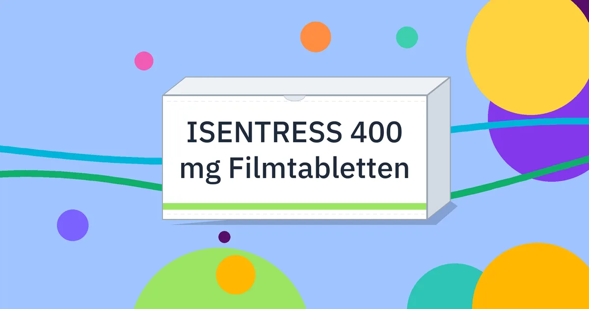 Symbolbild: Packung mit der Aufschrift ISENTRESS 400 mg Filmtabletten (PZN 12439899) – Verfügbarkeit und Bezug in Apotheken in Frankfurt am Main
