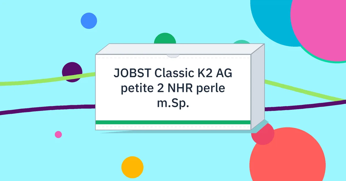 Symbolbild: Packung mit der Aufschrift JOBST Classic K2 AG petite 2 NHR perle m.Sp. (PZN 10727938) – Verfügbarkeit und Bezug in Apotheken in Frankfurt am Main