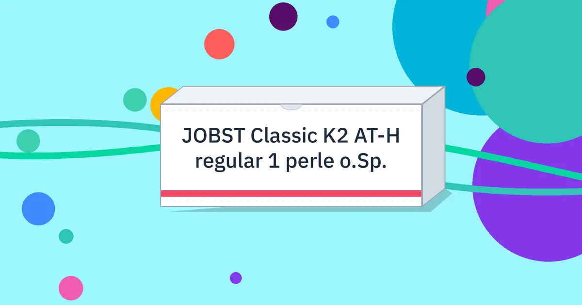 Symbolbild: Packung mit der Aufschrift JOBST Classic K2 AT-H regular 1 perle o.Sp. (PZN 13159989) – Verfügbarkeit und Bezug in Apotheken in Frankfurt am Main