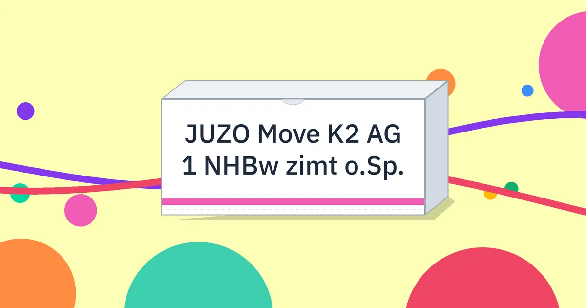 Symbolbild: Packung mit der Aufschrift JUZO Move K2 AG 1 NHBw zimt o.Sp. (PZN 18525039) – Verfügbarkeit und Bezug in Apotheken in Frankfurt am Main