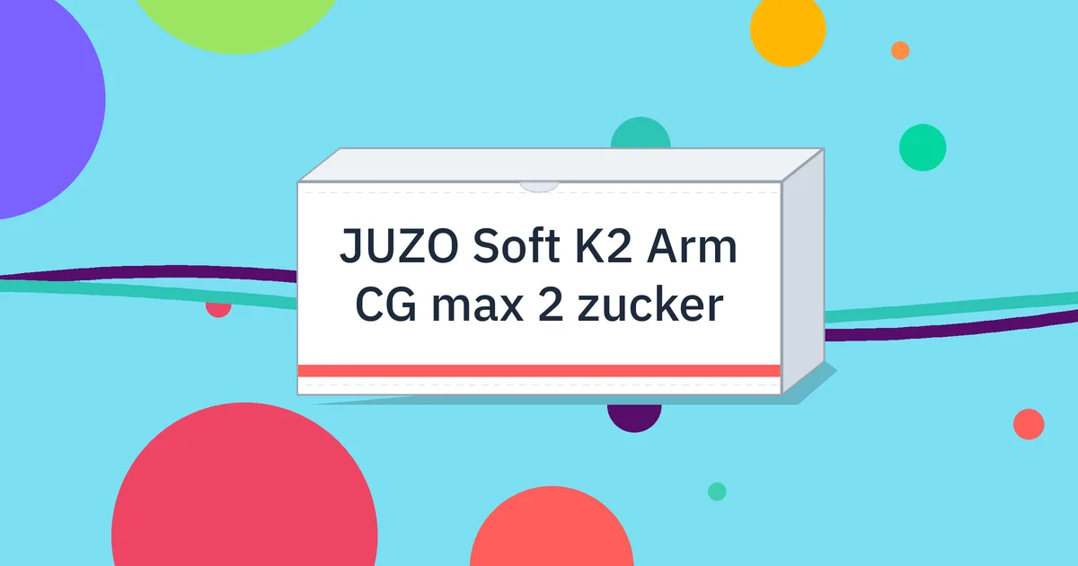 Symbolbild: Packung mit der Aufschrift JUZO Soft K2 Arm CG max 2 zucker (PZN 15513662) – Verfügbarkeit und Bezug in Apotheken in Frankfurt am Main