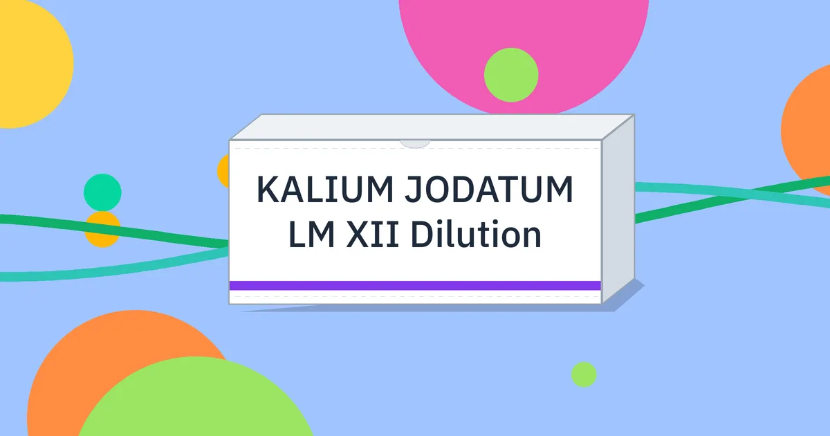 Symbolbild: Packung mit der Aufschrift KALIUM JODATUM LM XII Dilution (PZN 02821439) – Verfügbarkeit und Bezug in Apotheken in Frankfurt am Main