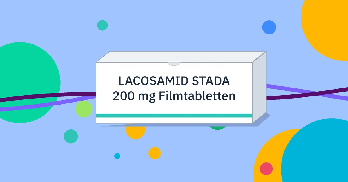 Symbolbild: Packung mit der Aufschrift LACOSAMID STADA 200 mg Filmtabletten (PZN 17273699) – Verfügbarkeit und Bezug in Apotheken in Frankfurt am Main