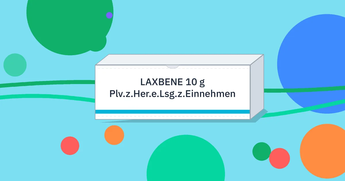 Symbolbild: Packung mit der Aufschrift LAXBENE 10 g Plv.z.Her.e.Lsg.z.Einnehmen (PZN 19679595) – Verfügbarkeit und Bezug in Apotheken in Frankfurt am Main