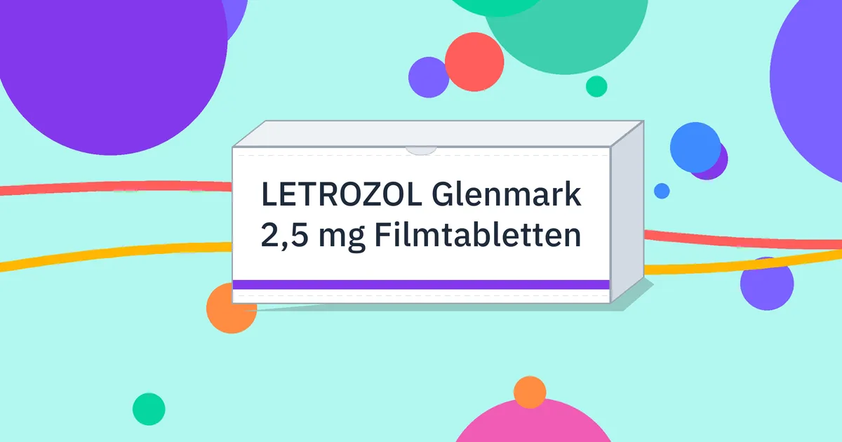 Symbolbild: Packung mit der Aufschrift LETROZOL Glenmark 2,5 mg Filmtabletten (PZN 11564728) – Verfügbarkeit und Bezug in Apotheken in Frankfurt am Main
