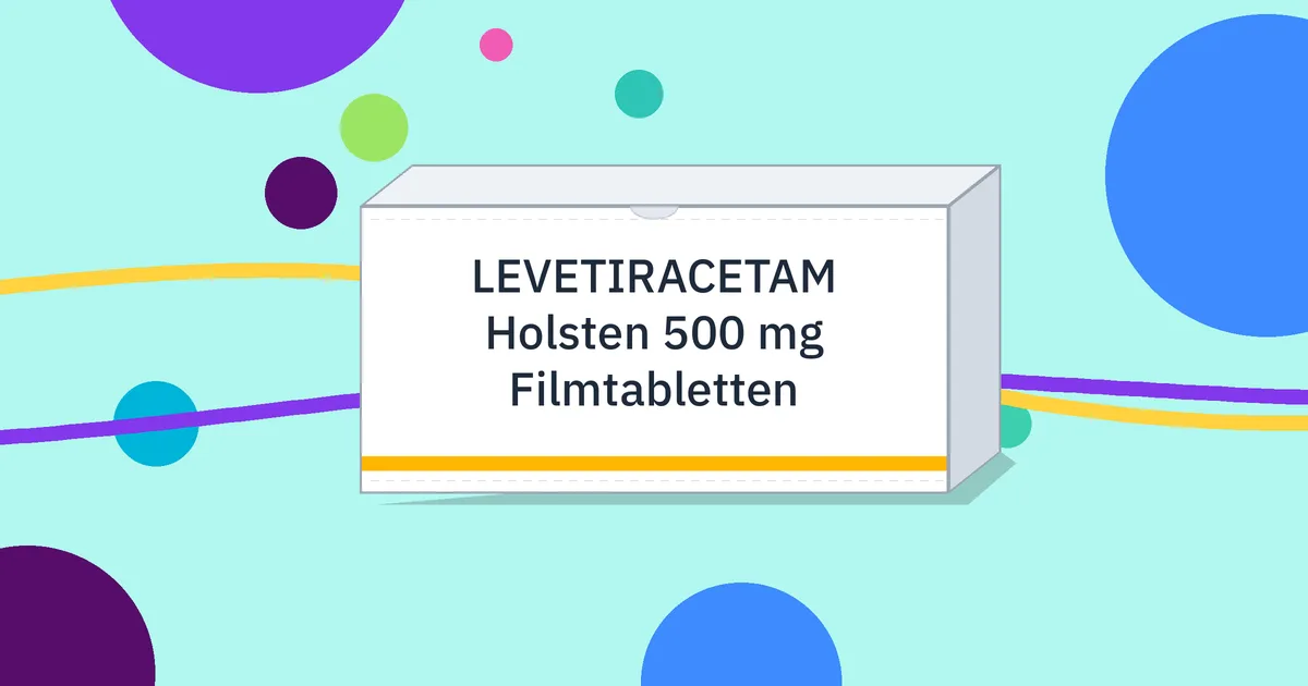 Symbolbild: Packung mit der Aufschrift LEVETIRACETAM Holsten 500 mg Filmtabletten (PZN 12550007) – Verfügbarkeit und Bezug in Apotheken in Frankfurt am Main