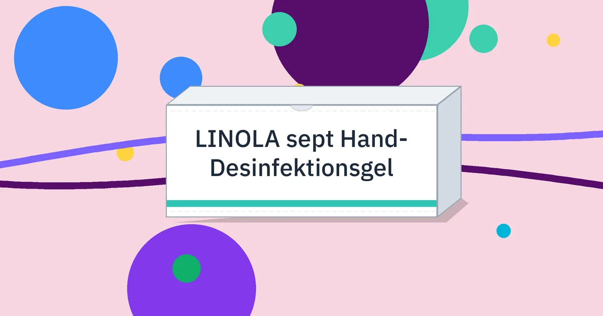 Symbolbild: Packung mit der Aufschrift LINOLA sept Hand-Desinfektionsgel (PZN 16701064) – Verfügbarkeit und Bezug in Apotheken in Frankfurt am Main