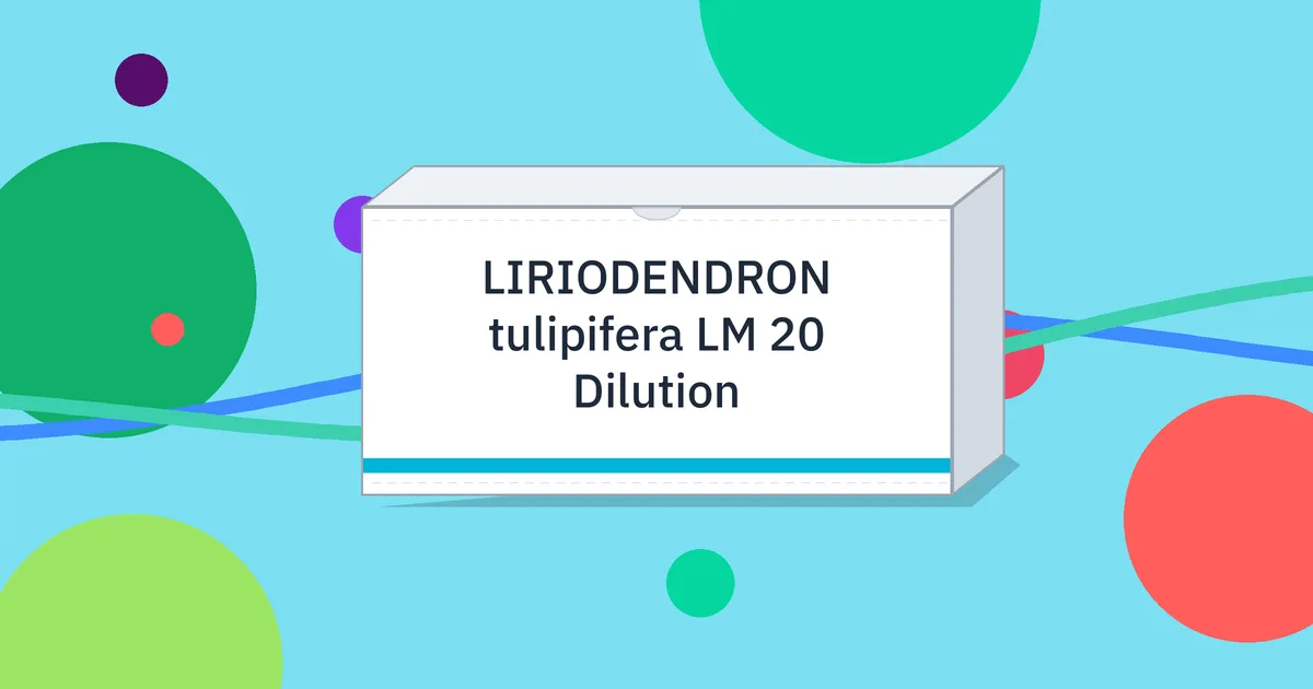 Symbolbild: Packung mit der Aufschrift LIRIODENDRON tulipifera LM 20 Dilution (PZN 13531147) – Verfügbarkeit und Bezug in Apotheken in Frankfurt am Main