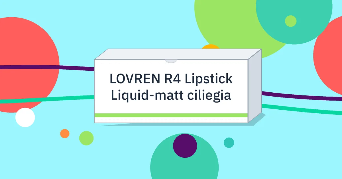 Symbolbild: Packung mit der Aufschrift LOVREN R4 Lipstick Liquid-matt ciliegia (PZN 20030517) – Verfügbarkeit und Bezug in Apotheken in Frankfurt am Main