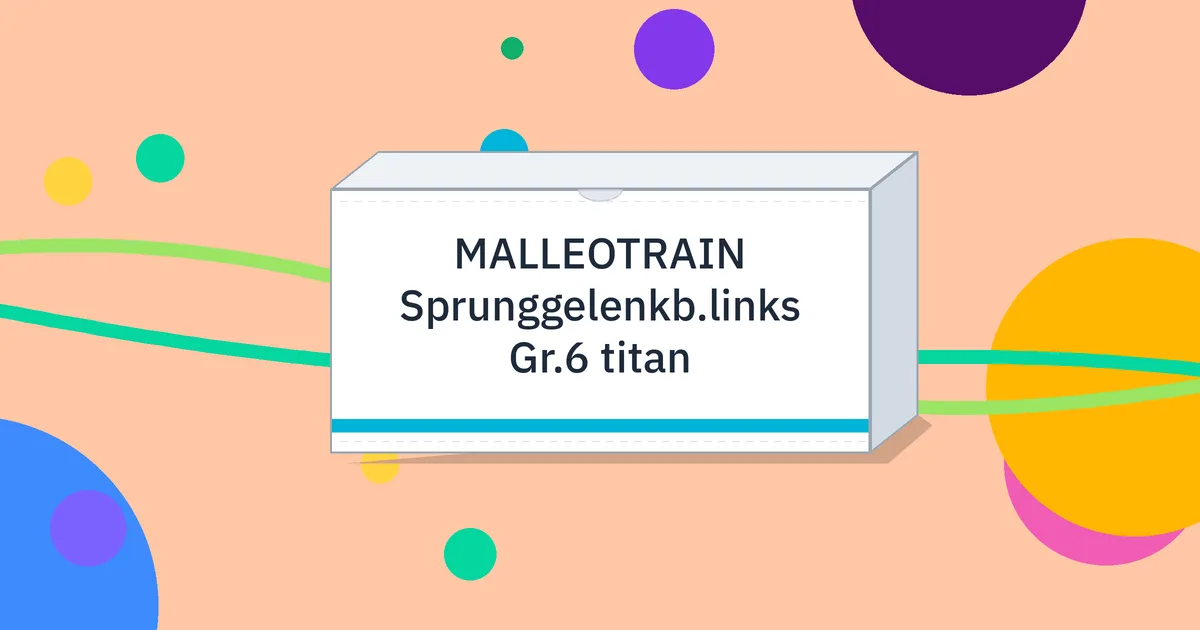 Symbolbild: Packung mit der Aufschrift MALLEOTRAIN Sprunggelenkb.links Gr.6 titan (PZN 01284376) – Verfügbarkeit und Bezug in Apotheken in Frankfurt am Main