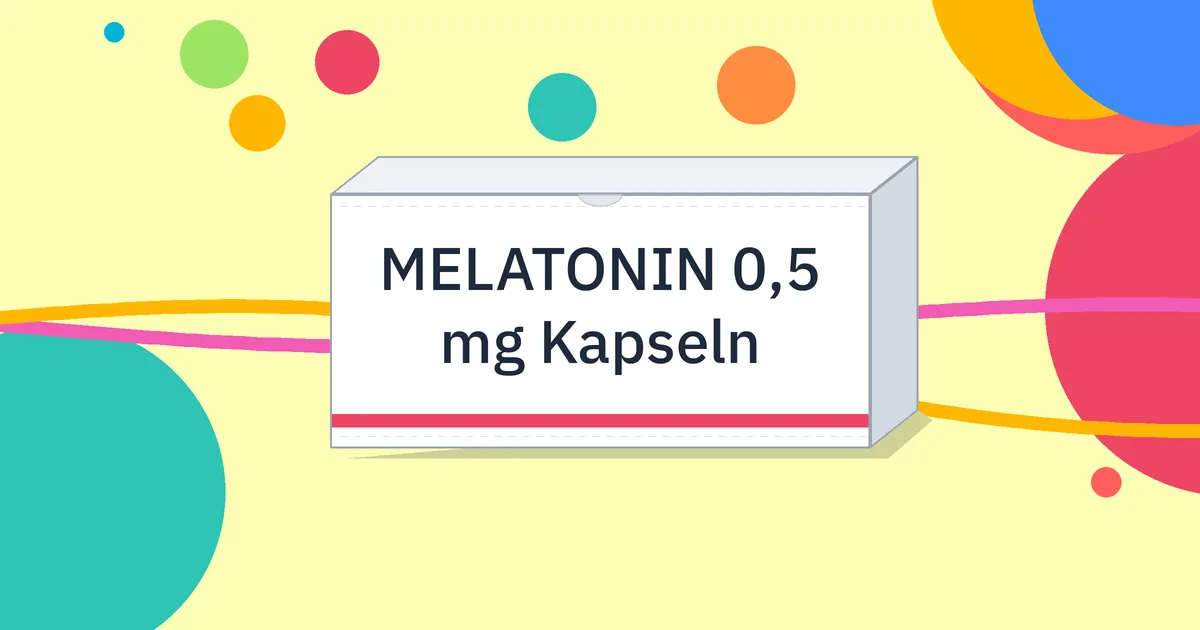 Symbolbild: Packung mit der Aufschrift MELATONIN 0,5 mg Kapseln (PZN 18190188) – Verfügbarkeit und Bezug in Apotheken in Frankfurt am Main