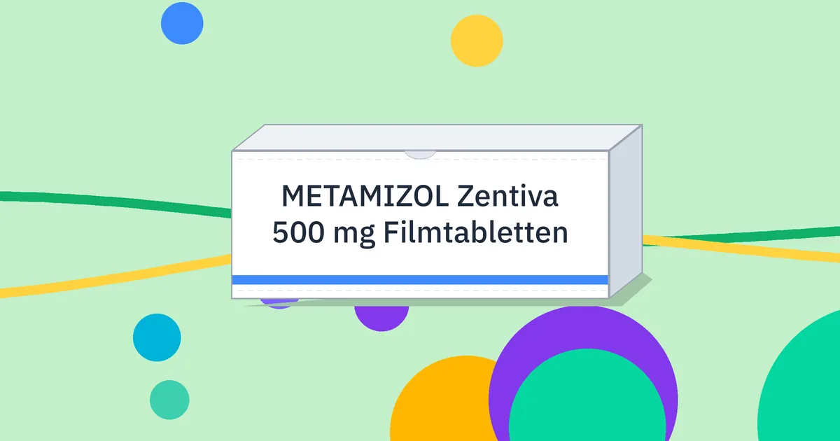 Symbolbild: Packung mit der Aufschrift METAMIZOL Zentiva 500 mg Filmtabletten (PZN 17418844) – Verfügbarkeit und Bezug in Apotheken in Frankfurt am Main