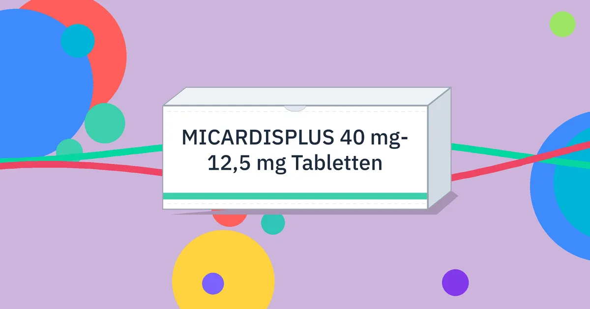Symbolbild: Packung mit der Aufschrift MICARDISPLUS 40 mg-12,5 mg Tabletten (PZN 00646937) – Verfügbarkeit und Bezug in Apotheken in Frankfurt am Main