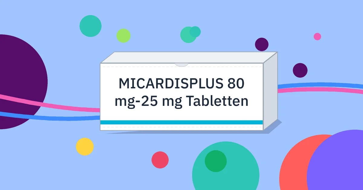 Symbolbild: Packung mit der Aufschrift MICARDISPLUS 80 mg-25 mg Tabletten (PZN 05981008) – Verfügbarkeit und Bezug in Apotheken in Frankfurt am Main