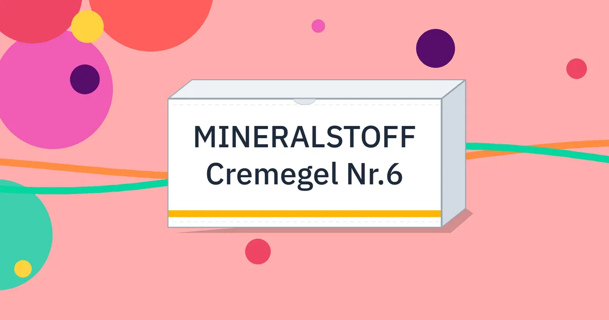 Symbolbild: Packung mit der Aufschrift MINERALSTOFF Cremegel Nr.6 (PZN 02732546) – Verfügbarkeit und Bezug in Apotheken in Frankfurt am Main