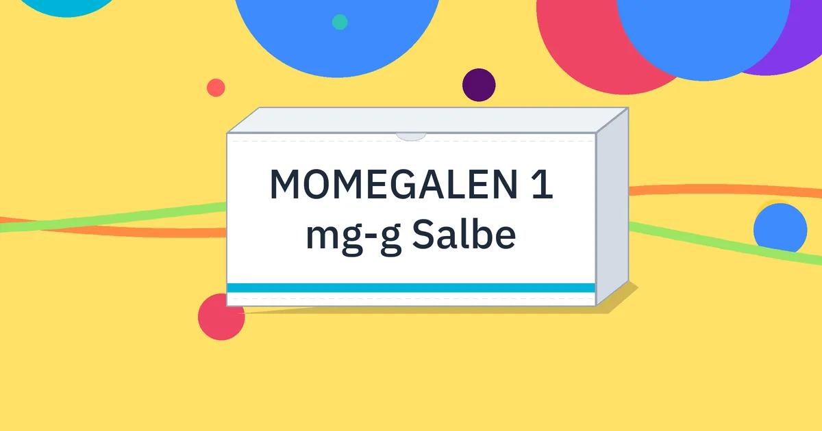 Symbolbild: Packung mit der Aufschrift MOMEGALEN 1 mg-g Salbe (PZN 09087505) – Verfügbarkeit und Bezug in Apotheken in Frankfurt am Main