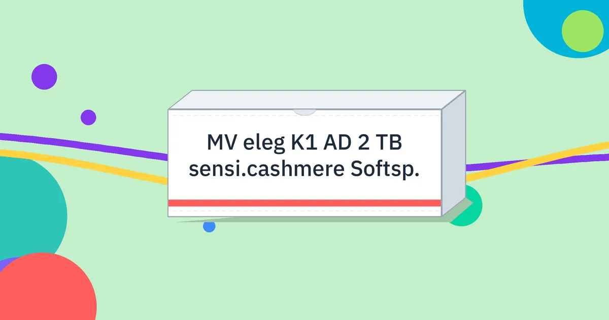 Symbolbild: Packung mit der Aufschrift MV eleg K1 AD 2 TB sensi.cashmere Softsp. (PZN 14650233) – Verfügbarkeit und Bezug in Apotheken in Frankfurt am Main