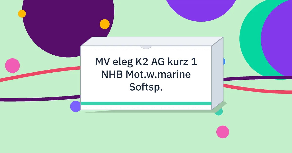 Symbolbild: Packung mit der Aufschrift MV eleg K2 AG kurz 1 NHB Mot.w.marine Softsp. (PZN 15713562) – Verfügbarkeit und Bezug in Apotheken in Frankfurt am Main