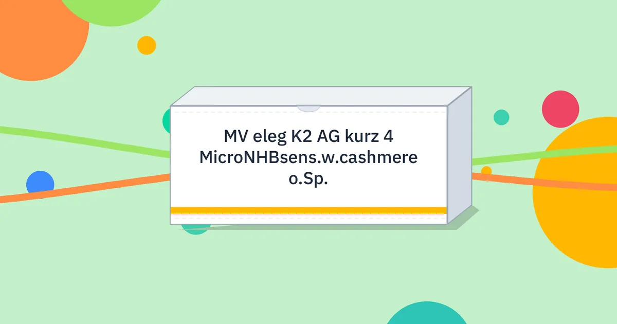 Symbolbild: Packung mit der Aufschrift MV eleg K2 AG kurz 4 MicroNHBsens.w.cashmere o.Sp. (PZN 15710641) – Verfügbarkeit und Bezug in Apotheken in Frankfurt am Main