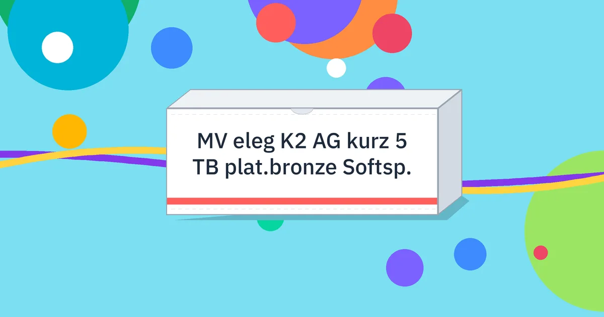 Symbolbild: Packung mit der Aufschrift MV eleg K2 AG kurz 5 TB plat.bronze Softsp. (PZN 14715895) – Verfügbarkeit und Bezug in Apotheken in Frankfurt am Main