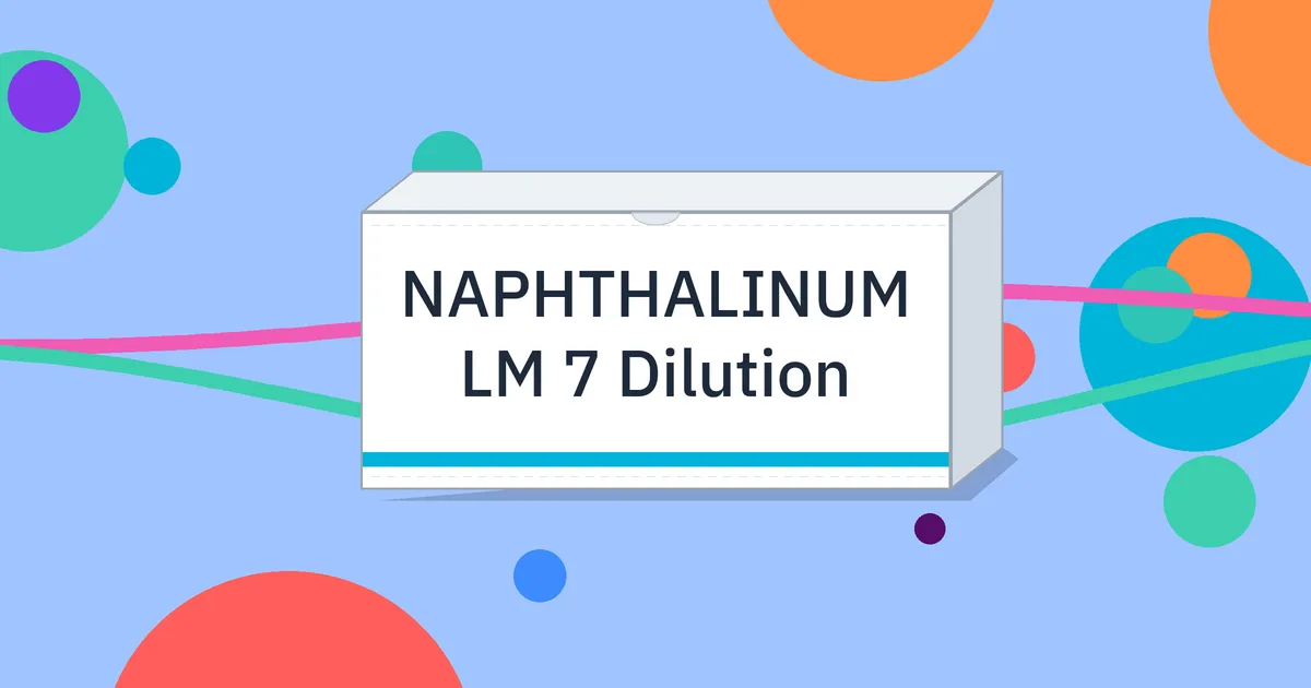 Symbolbild: Packung mit der Aufschrift NAPHTHALINUM LM 7 Dilution (PZN 12958398) – Verfügbarkeit und Bezug in Apotheken in Frankfurt am Main