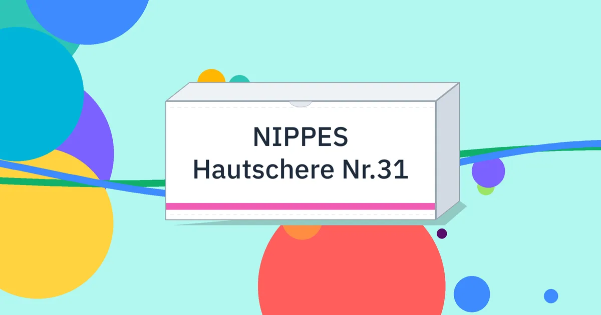 Symbolbild: Packung mit der Aufschrift NIPPES Hautschere Nr.31 (PZN 07615354) – Verfügbarkeit und Bezug in Apotheken in Frankfurt am Main