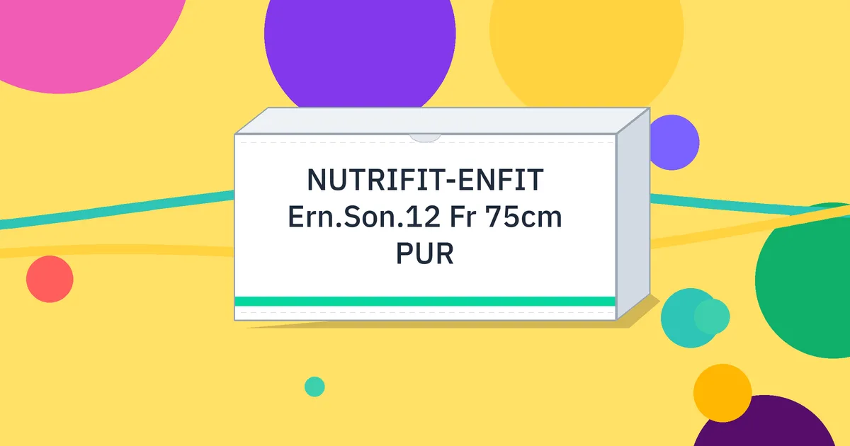 Symbolbild: Packung mit der Aufschrift NUTRIFIT-ENFIT Ern.Son.12 Fr 75cm PUR (PZN 17272814) – Verfügbarkeit und Bezug in Apotheken in Frankfurt am Main