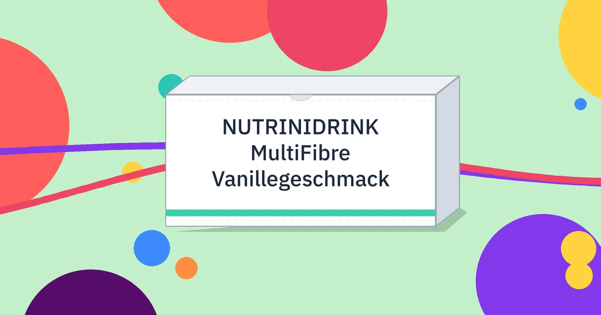 Symbolbild: Packung mit der Aufschrift NUTRINIDRINK MultiFibre Vanillegeschmack (PZN 06327469) – Verfügbarkeit und Bezug in Apotheken in Frankfurt am Main