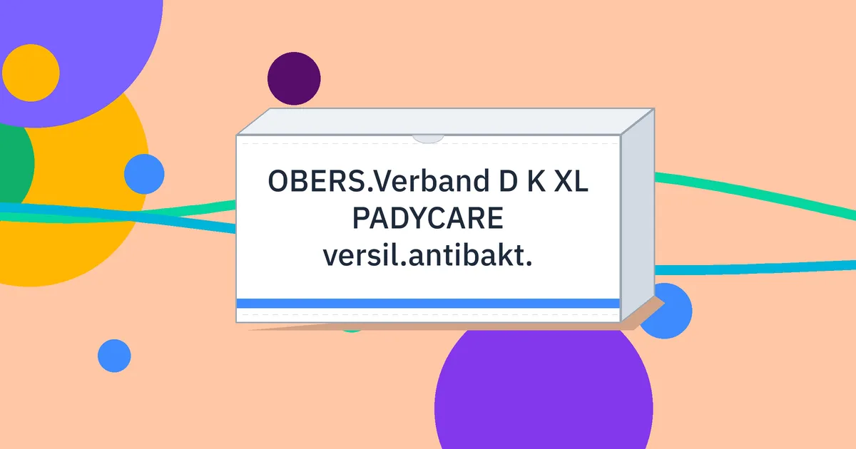 Symbolbild: Packung mit der Aufschrift OBERS.Verband D K XL PADYCARE versil.antibakt. (PZN 10938888) – Verfügbarkeit und Bezug in Apotheken in Frankfurt am Main