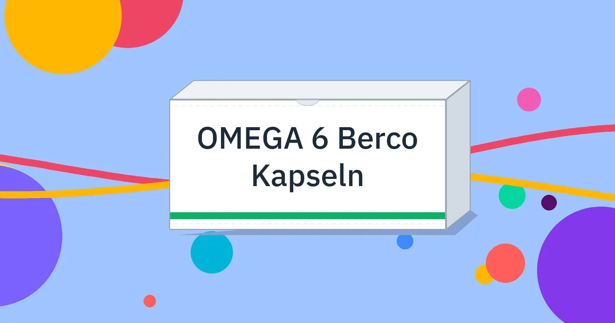 Symbolbild: Packung mit der Aufschrift OMEGA 6 Berco Kapseln (PZN 03089638) – Verfügbarkeit und Bezug in Apotheken in Frankfurt am Main