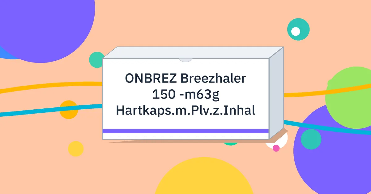 Symbolbild: Packung mit der Aufschrift ONBREZ Breezhaler 150 -m63g Hartkaps.m.Plv.z.Inhal (PZN 07769904) – Verfügbarkeit und Bezug in Apotheken in Frankfurt am Main