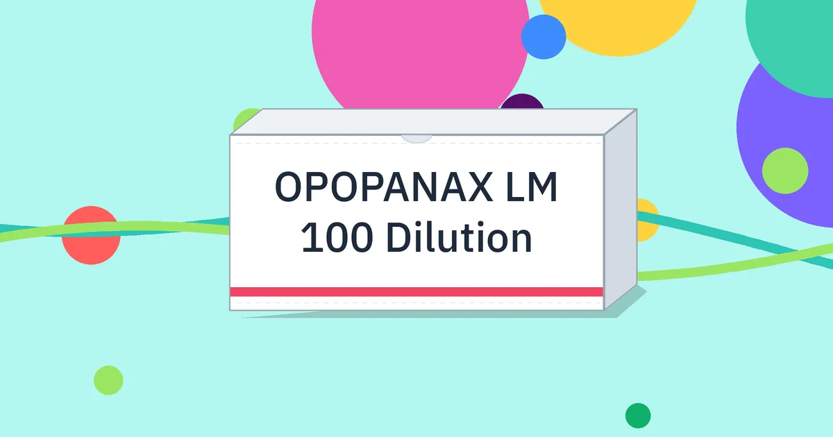 Symbolbild: Packung mit der Aufschrift OPOPANAX LM 100 Dilution (PZN 13627373) – Verfügbarkeit und Bezug in Apotheken in Frankfurt am Main