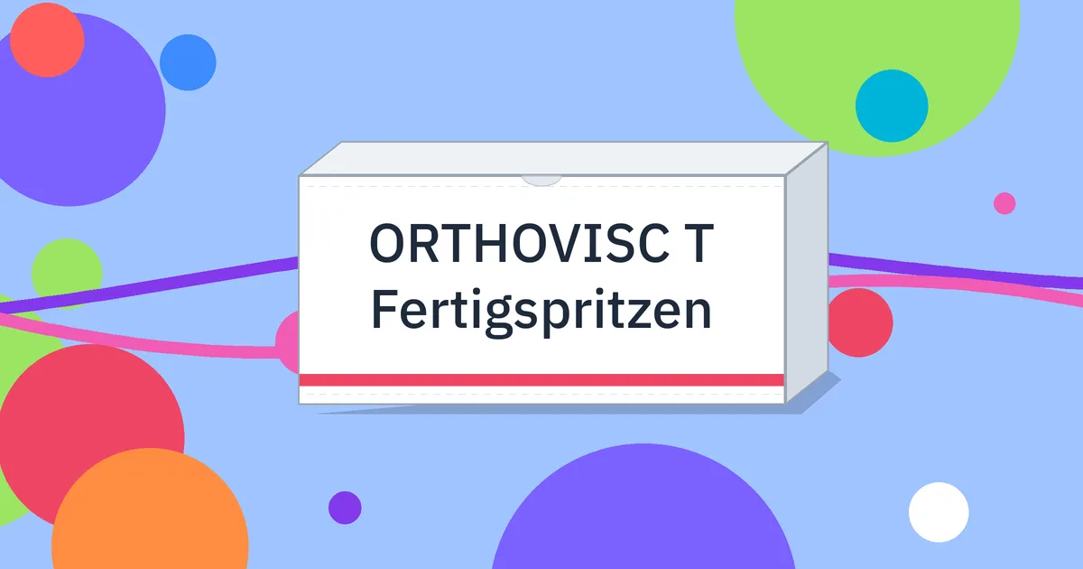 Symbolbild: Packung mit der Aufschrift ORTHOVISC T Fertigspritzen (PZN 12907627) – Verfügbarkeit und Bezug in Apotheken in Frankfurt am Main
