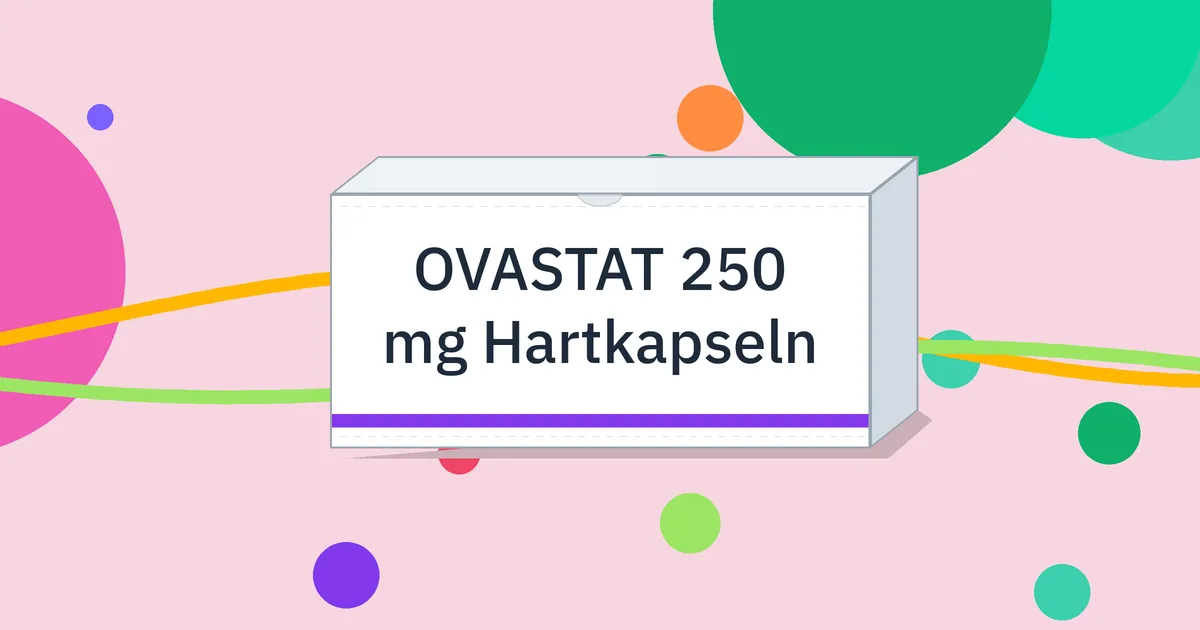 Symbolbild: Packung mit der Aufschrift OVASTAT 250 mg Hartkapseln (PZN 03565671) – Verfügbarkeit und Bezug in Apotheken in Frankfurt am Main