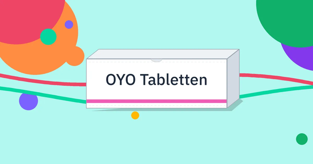Symbolbild: Packung mit der Aufschrift OYO Tabletten (PZN 03710831) – Verfügbarkeit und Bezug in Apotheken in Frankfurt am Main