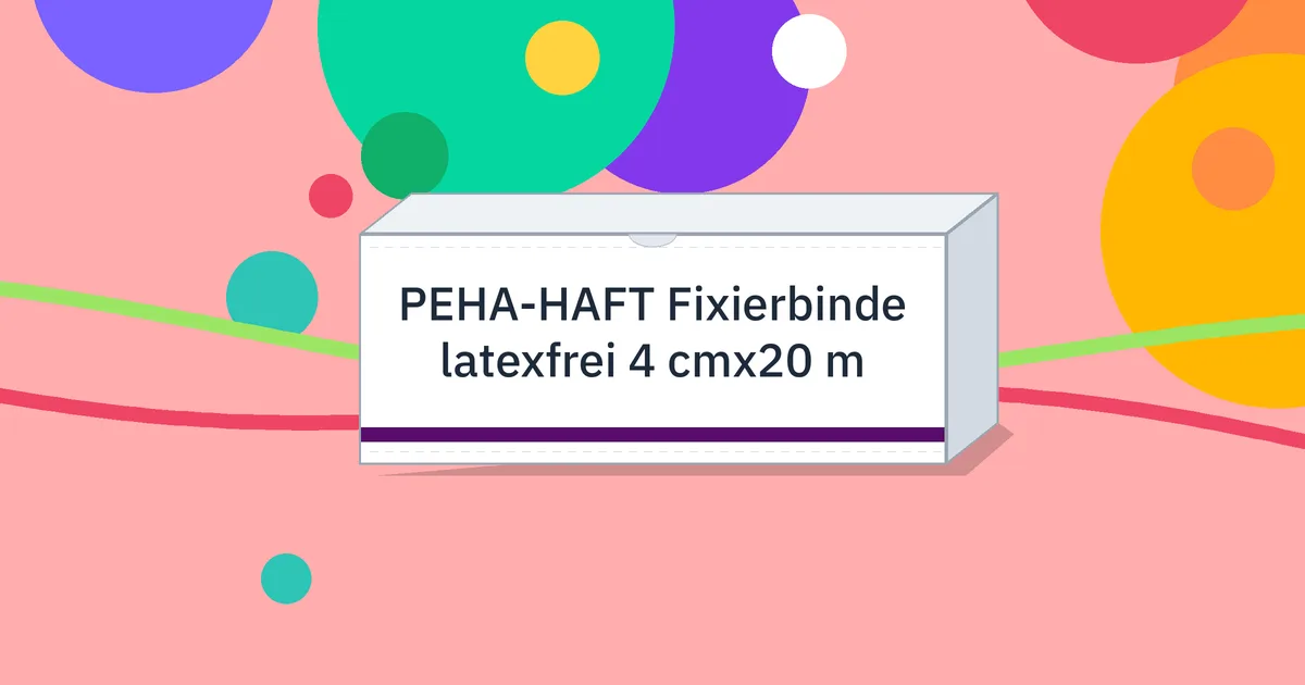 Symbolbild: Packung mit der Aufschrift PEHA-HAFT Fixierbinde latexfrei 4 cmx20 m (PZN 19786150) – Verfügbarkeit und Bezug in Apotheken in Frankfurt am Main