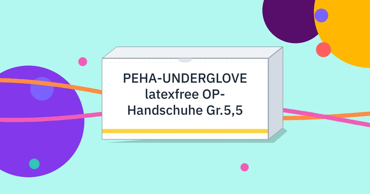 Symbolbild: Packung mit der Aufschrift PEHA-UNDERGLOVE latexfree OP-Handschuhe Gr.5,5 (PZN 10387738) – Verfügbarkeit und Bezug in Apotheken in Frankfurt am Main