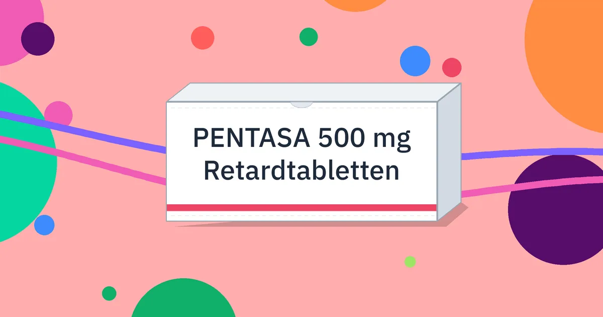 Symbolbild: Packung mit der Aufschrift PENTASA 500 mg Retardtabletten (PZN 17185535) – Verfügbarkeit und Bezug in Apotheken in Frankfurt am Main