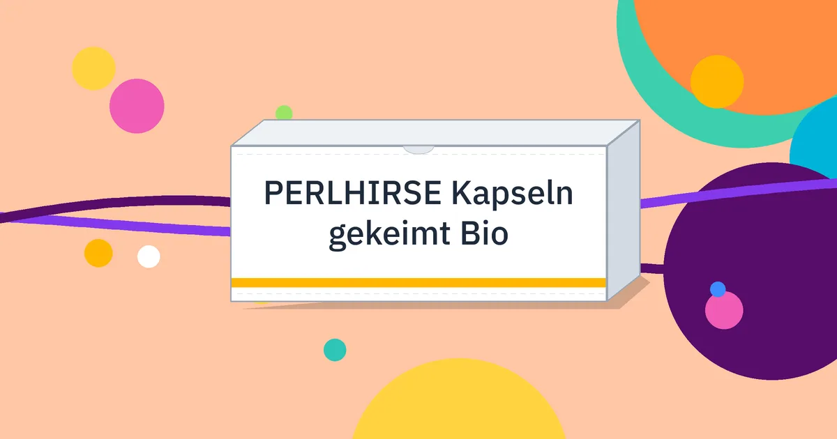 Symbolbild: Packung mit der Aufschrift PERLHIRSE Kapseln gekeimt Bio (PZN 15239178) – Verfügbarkeit und Bezug in Apotheken in Frankfurt am Main