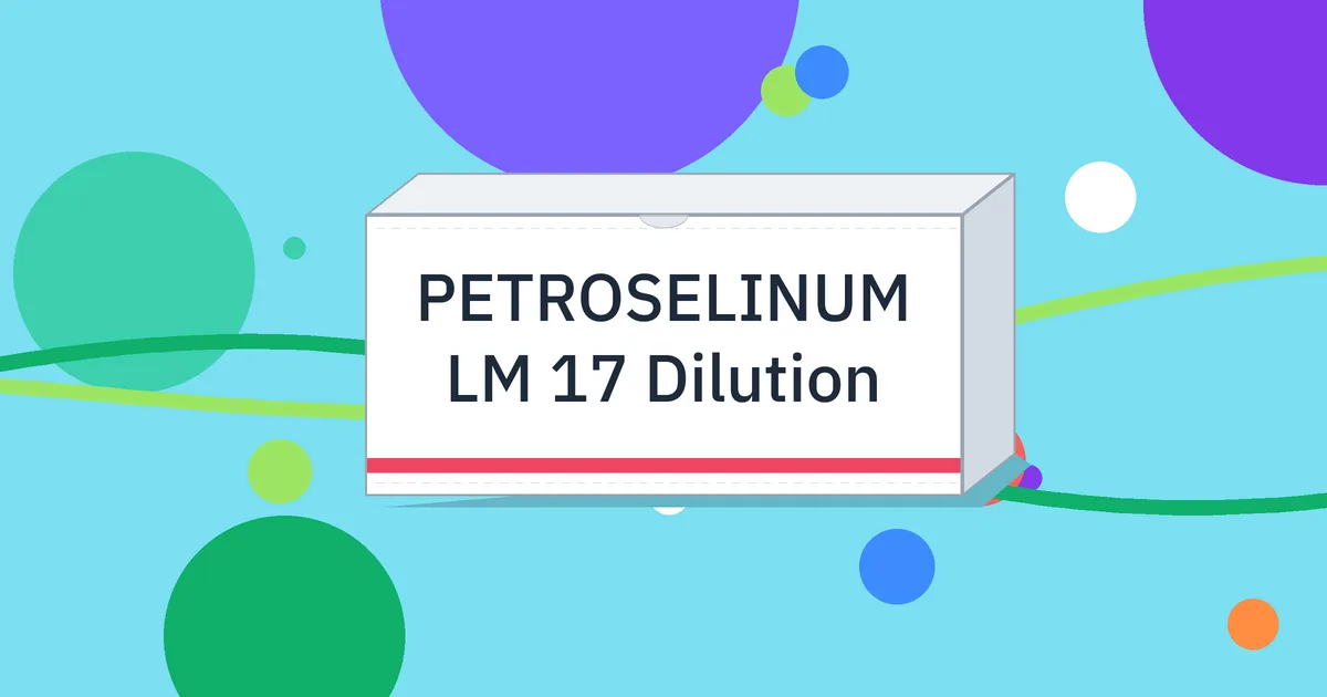 Symbolbild: Packung mit der Aufschrift PETROSELINUM LM 17 Dilution (PZN 13636076) – Verfügbarkeit und Bezug in Apotheken in Frankfurt am Main