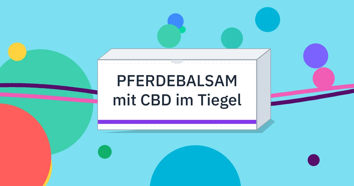 Symbolbild: Packung mit der Aufschrift PFERDEBALSAM mit CBD im Tiegel (PZN 17272033) – Verfügbarkeit und Bezug in Apotheken in Frankfurt am Main