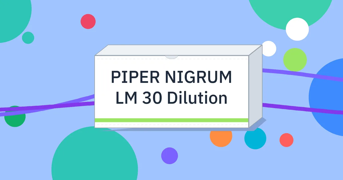 Symbolbild: Packung mit der Aufschrift PIPER NIGRUM LM 30 Dilution (PZN 13645046) – Verfügbarkeit und Bezug in Apotheken in Frankfurt am Main