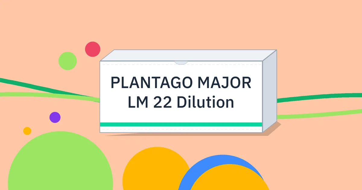 Symbolbild: Packung mit der Aufschrift PLANTAGO MAJOR LM 22 Dilution (PZN 13646821) – Verfügbarkeit und Bezug in Apotheken in Frankfurt am Main