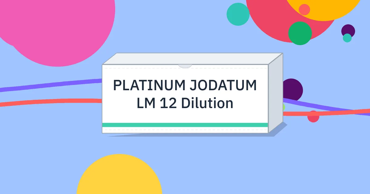 Symbolbild: Packung mit der Aufschrift PLATINUM JODATUM LM 12 Dilution (PZN 13647602) – Verfügbarkeit und Bezug in Apotheken in Frankfurt am Main