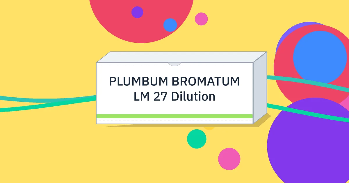 Symbolbild: Packung mit der Aufschrift PLUMBUM BROMATUM LM 27 Dilution (PZN 13039920) – Verfügbarkeit und Bezug in Apotheken in Frankfurt am Main