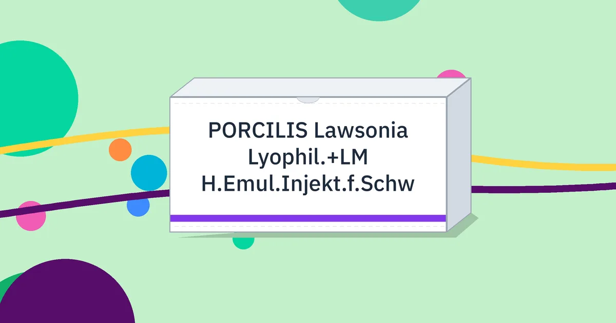 Symbolbild: Packung mit der Aufschrift PORCILIS Lawsonia Lyophil.+LM H.Emul.Injekt.f.Schw (PZN 17863366) – Verfügbarkeit und Bezug in Apotheken in Frankfurt am Main