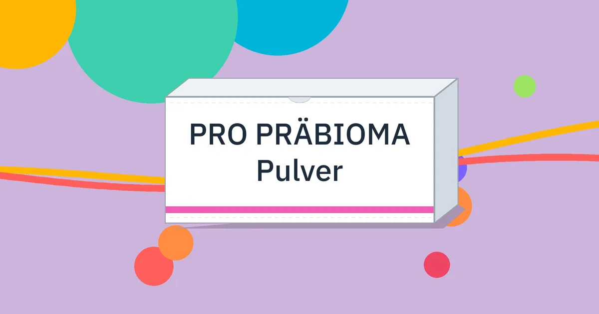 Symbolbild: Packung mit der Aufschrift PRO PRÄBIOMA Pulver (PZN 16047676) – Verfügbarkeit und Bezug in Apotheken in Frankfurt am Main